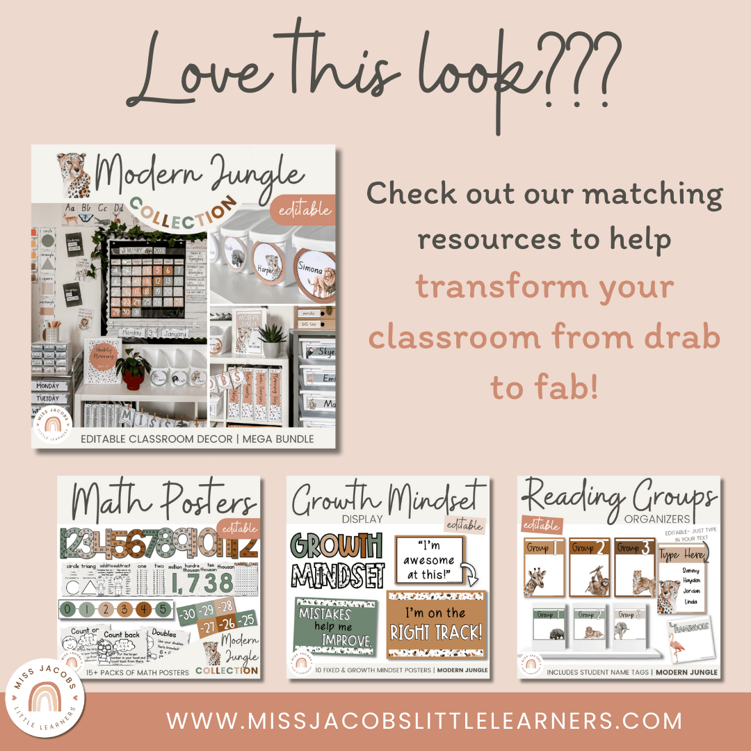 Modern Jungle English Posters Decor - Miss Jacobs