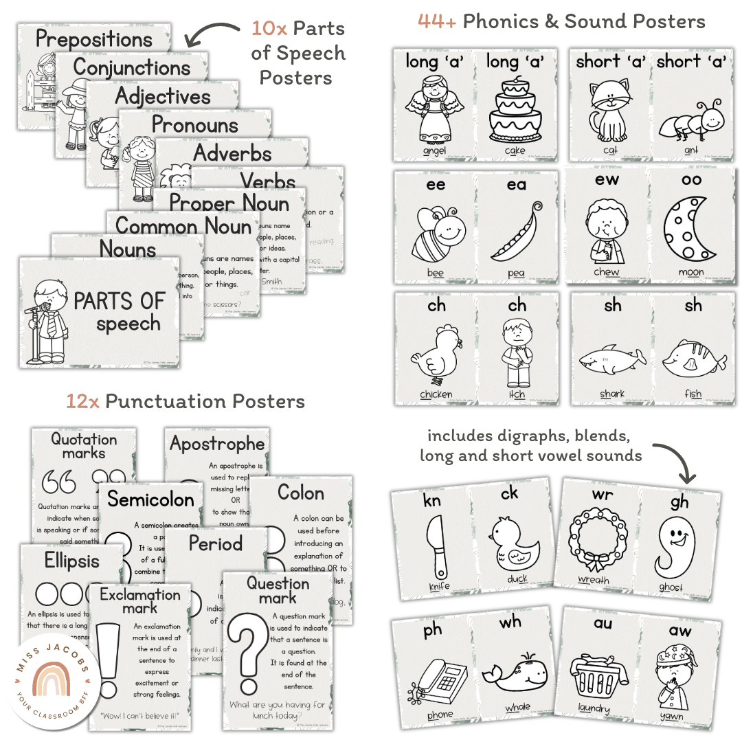 Modern Jungle Classroom Collection - Miss Jacobs Little Learners - Miss ...