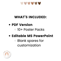 Neutrals Collection English Posters Decor - Miss Jacobs Little Learners