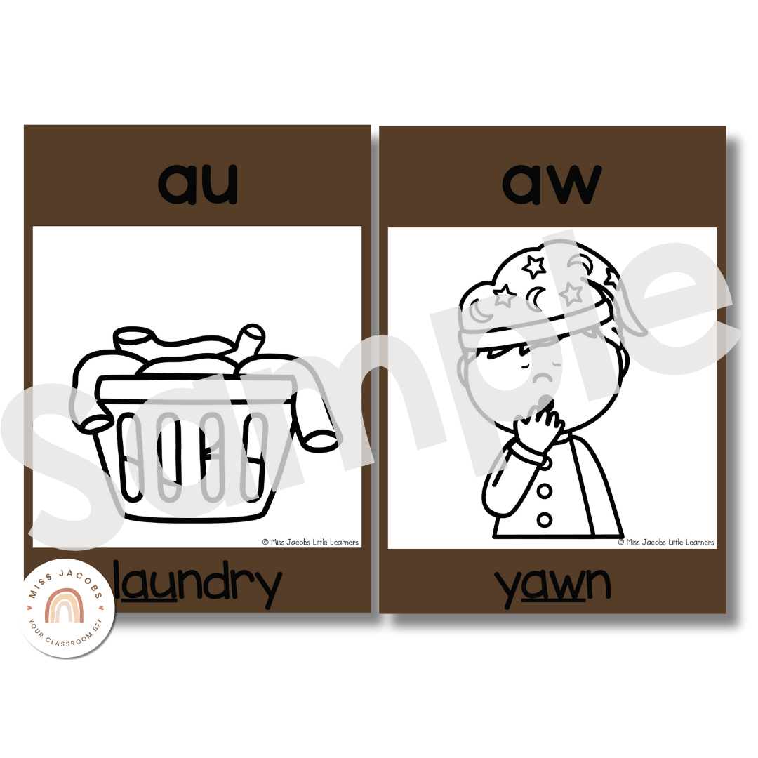 Neutrals Collection English Posters Decor - Miss Jacobs Little Learners