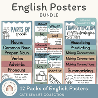 Cute Sea Life English Posters Decor - Miss Jacobs – Miss Jacobs Little ...