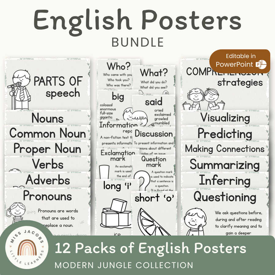 Modern Jungle Classroom Collection – Miss Jacobs Little Learners