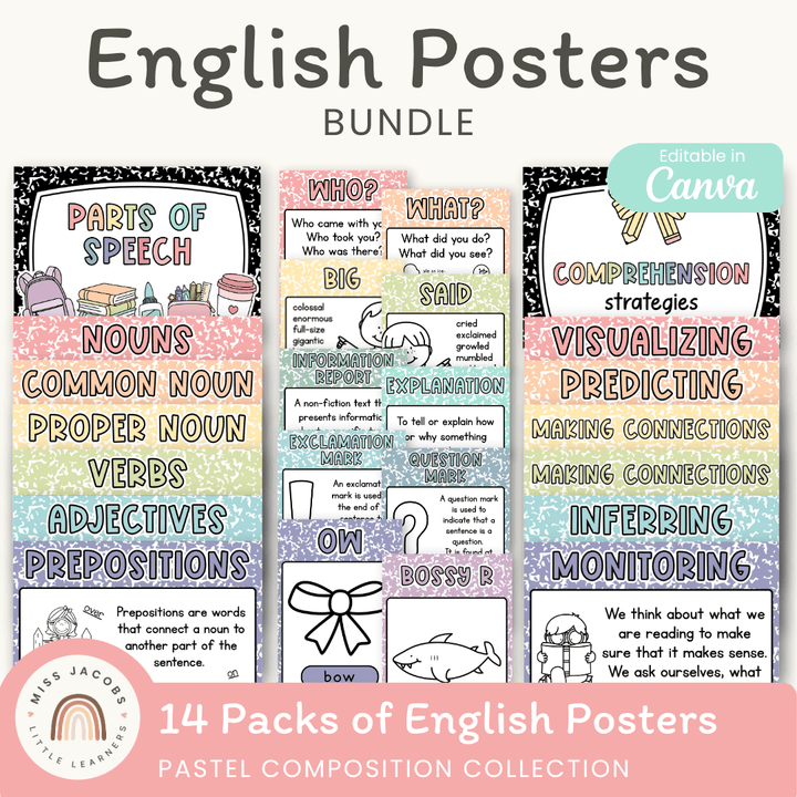 English Poster Bundles – Miss Jacobs Little Learners