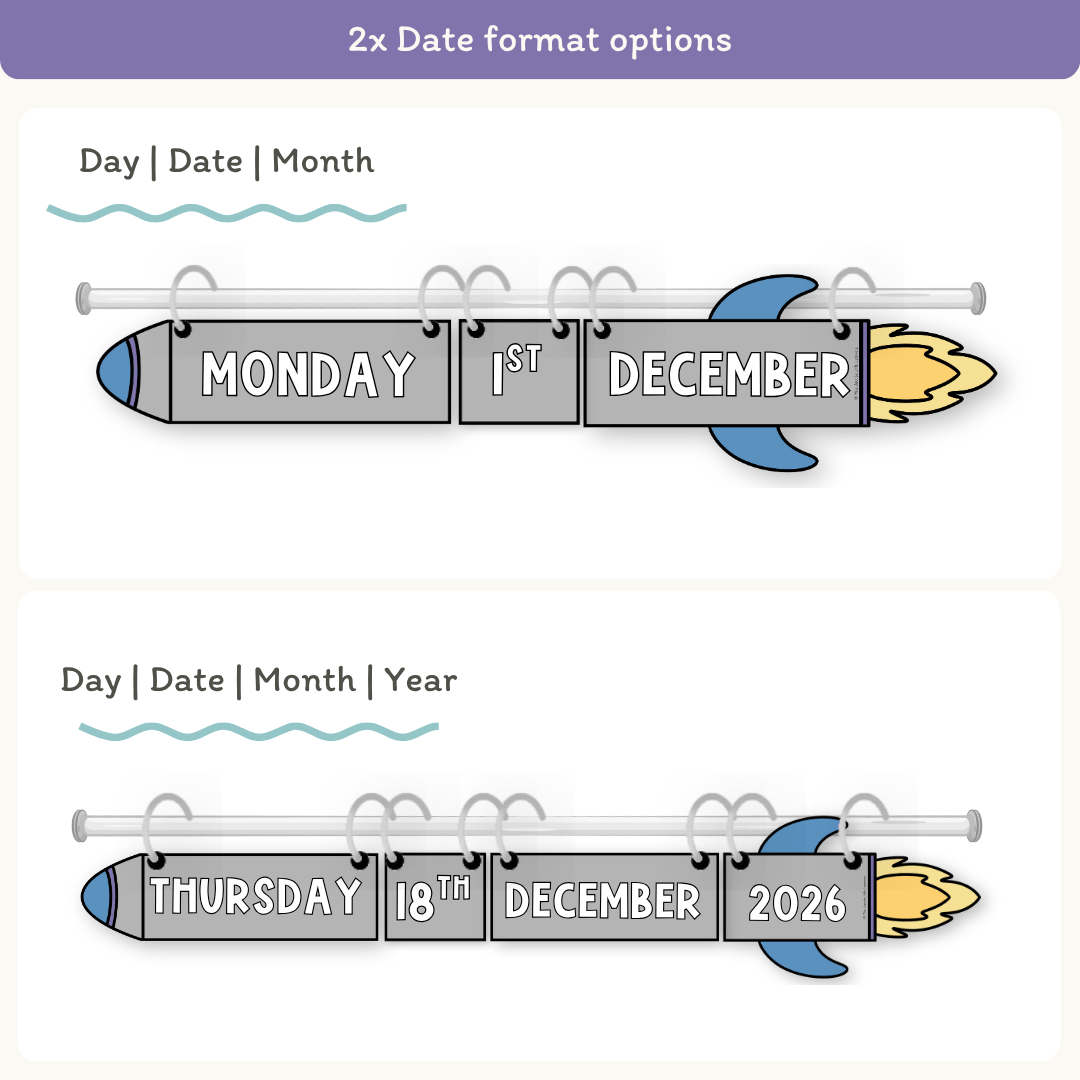 Flip Calendar - Dreamy Space Classroom Decor - Miss Jacobs – Miss ...