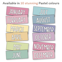 Flip Calendar - Spotty Pastel Classroom Theme - Miss Jacobs