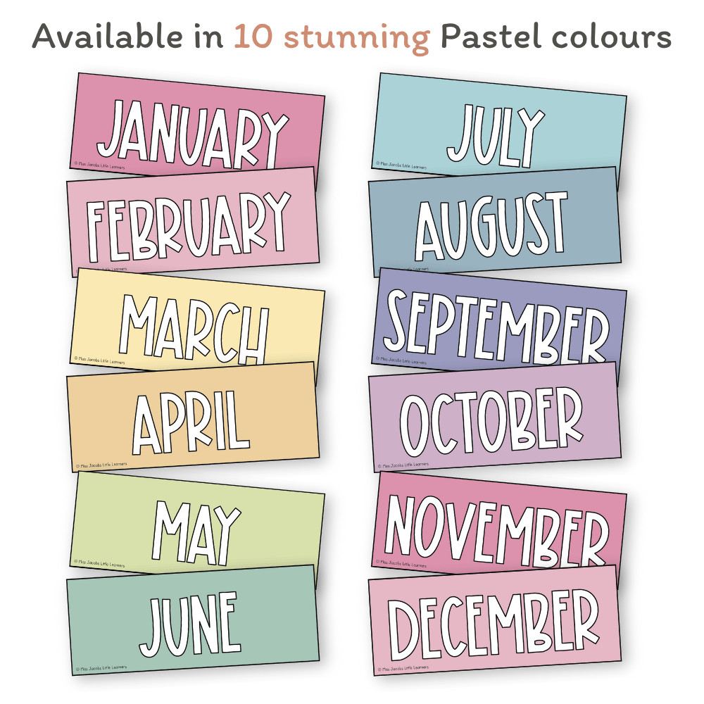 Flip Calendar - Spotty Pastel Classroom Theme - Miss Jacobs