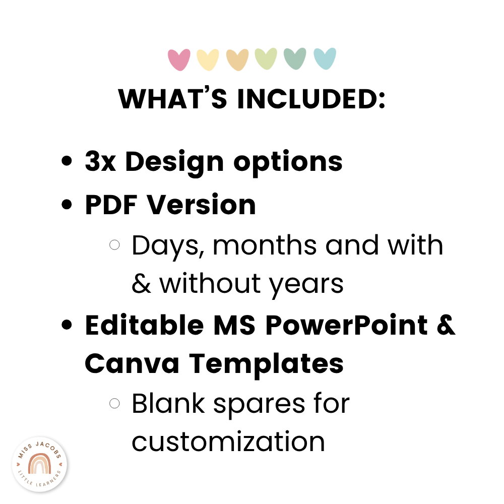 Flip Calendar - Spotty Pastel Classroom Theme - Miss Jacobs