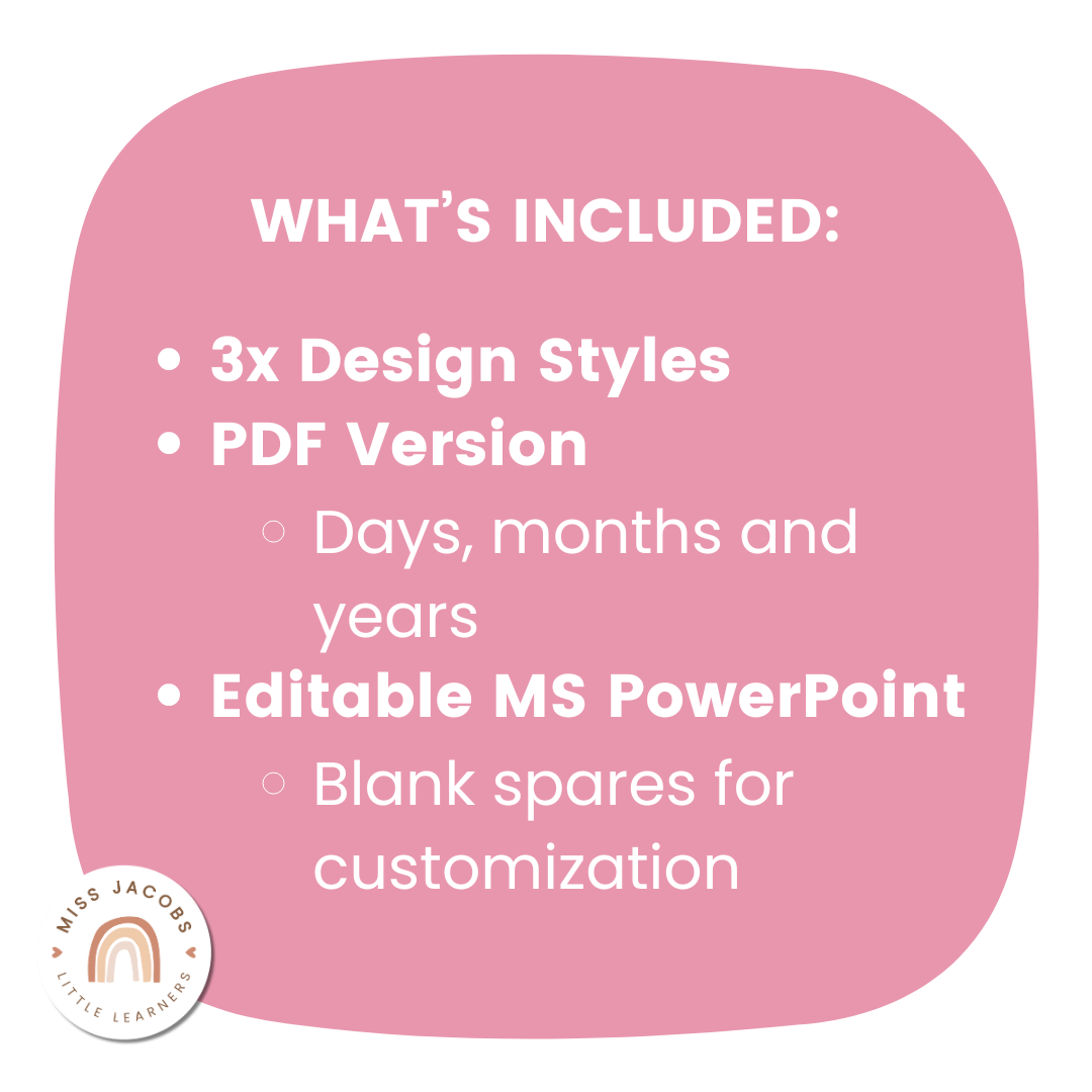 Flip Calendar - Spotty Pastel Classroom Theme - Miss Jacobs