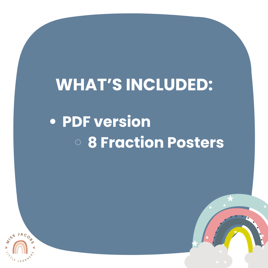 Fractions Posters | MODERN RAINBOW Color Palette | Calm Colors Decor ...