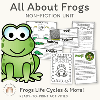 Frogs Thematic Unit | All about Frogs and Frog Life Cycles