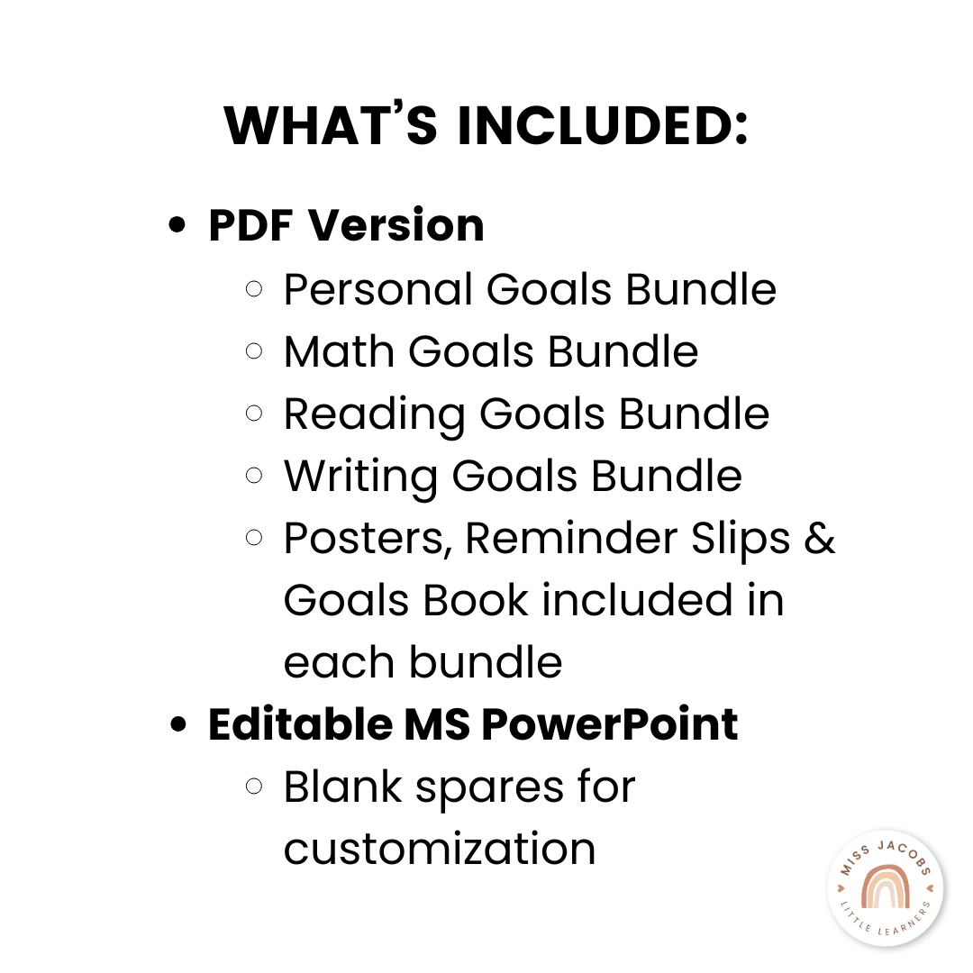 Student Goal Setting Mega Bundle