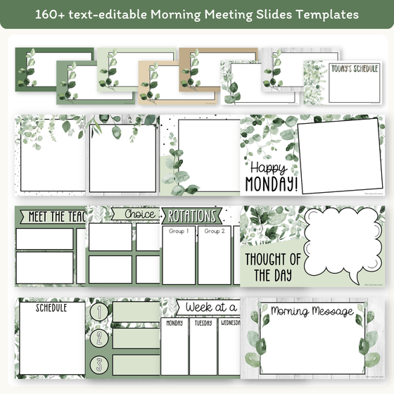Google Morning Slides & PowerPoint Templates - Modern Botanical – Miss ...