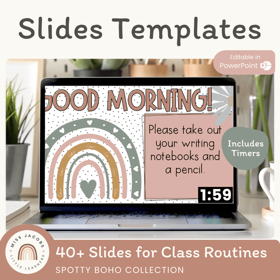 Google Morning Slides & PowerPoint Templates - Spotty Boho Theme – Miss ...