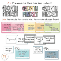 Growth Mindset Posters - Spotty Pastel Theme - Miss Jacobs