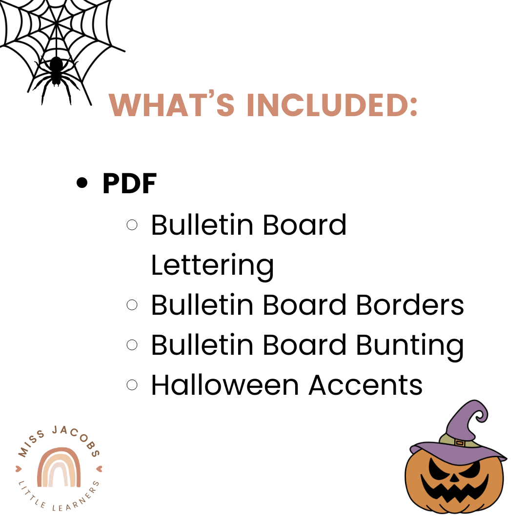 Halloween Bulletin Board Kit | Miss Jacobs Little Learners