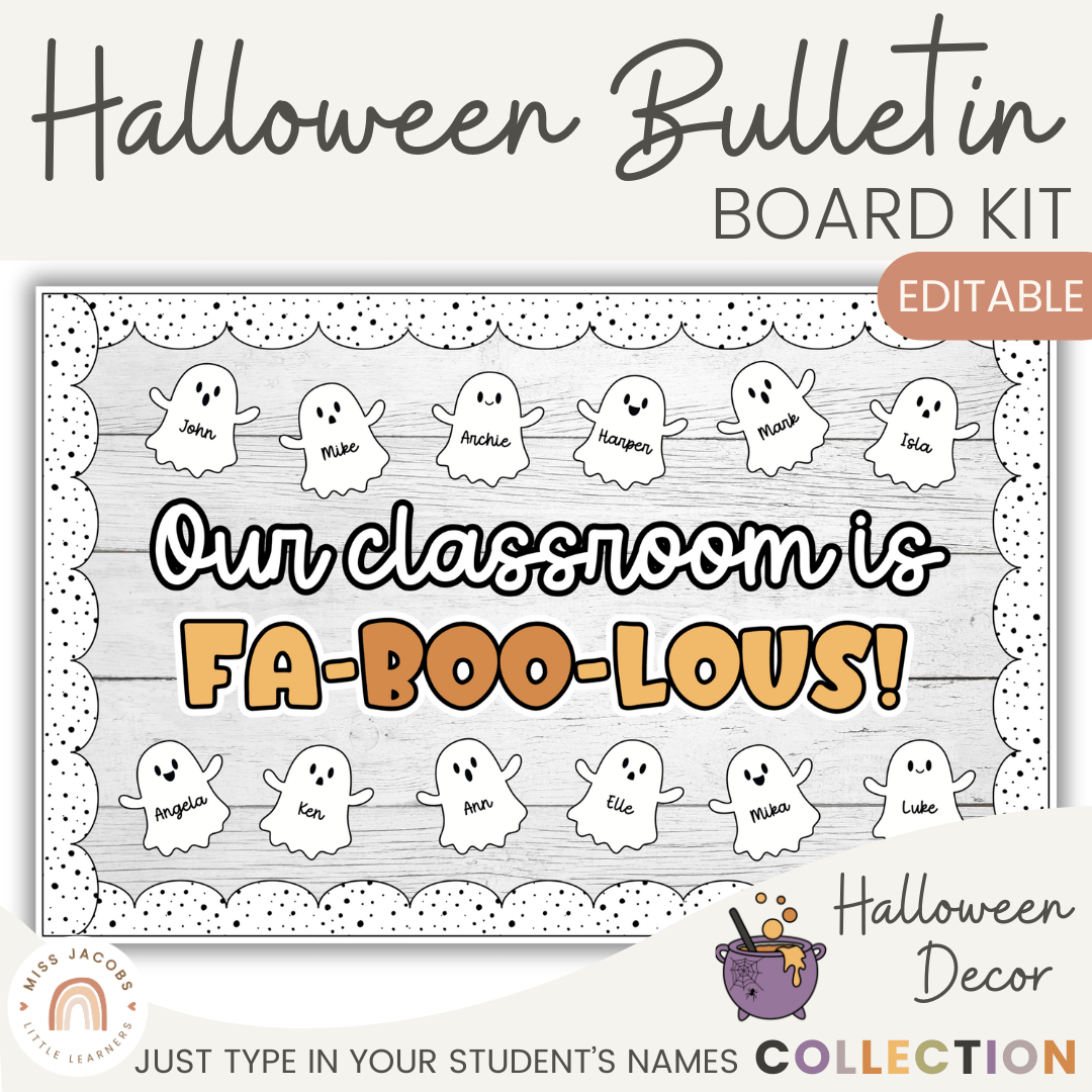 Halloween Bulletin Board Kit Ghost Display | Miss Jacobs