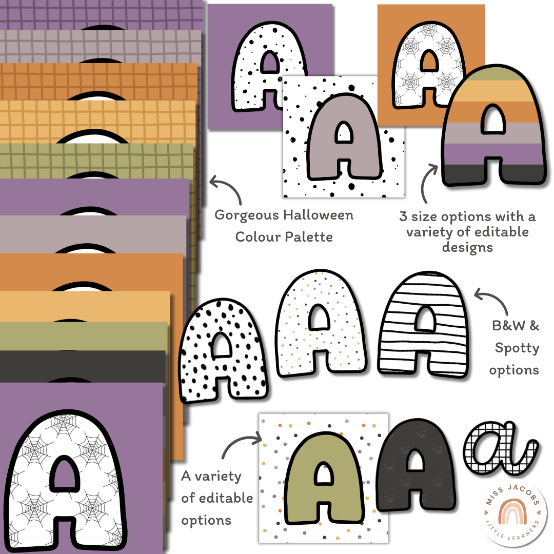 Halloween Bulletin Board Letters | Miss Jacobs Little Learners