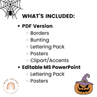 Halloween Decor Bulletin Board Bundle - Miss Jacobs