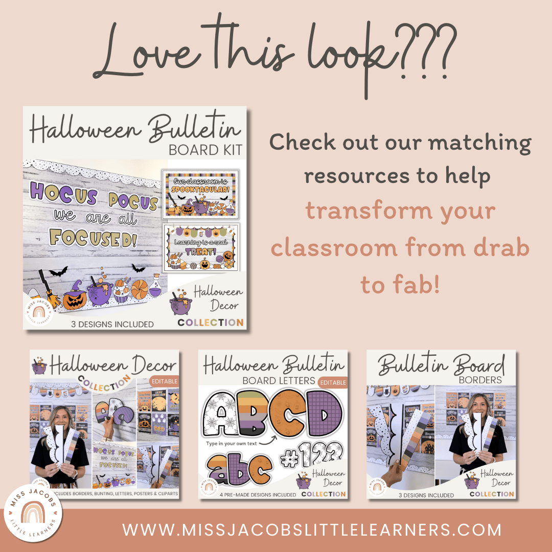 Halloween Decor Bulletin Board Bundle - Miss Jacobs