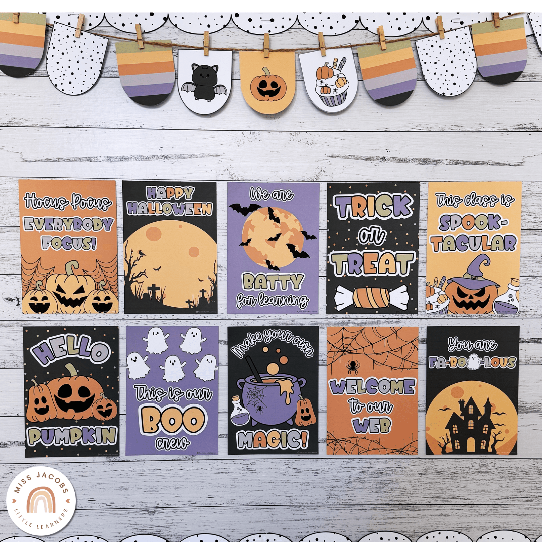 Halloween Decor Bulletin Board Bundle - Miss Jacobs