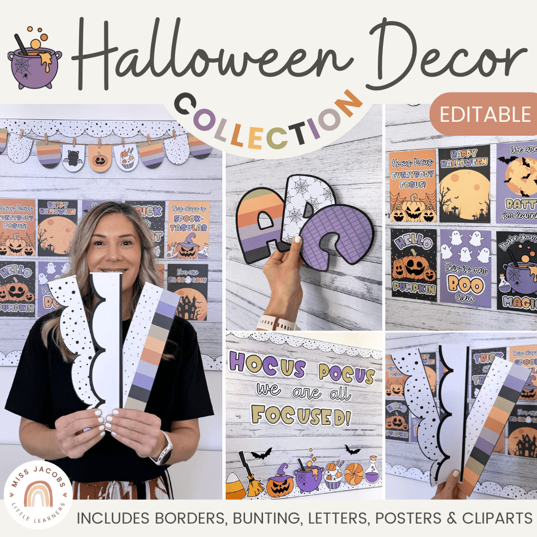 Halloween Decor Bulletin Board Bundle - Miss Jacobs