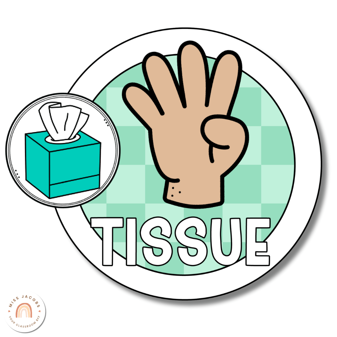 Hand Signals Posters - Cutesy Classroom Theme - Miss Jacobs