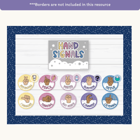 Hand Signals Posters - Dreamy Space Classroom Decor - MJLL – Miss ...