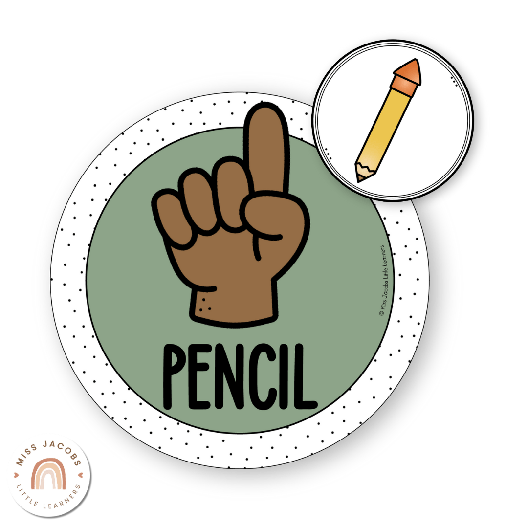 Hand Signals Posters - Modern Botanical Theme - Miss Jacobs