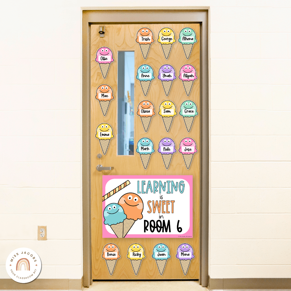 Ice Cream Door Display Classroom Decor - Miss Jacobs