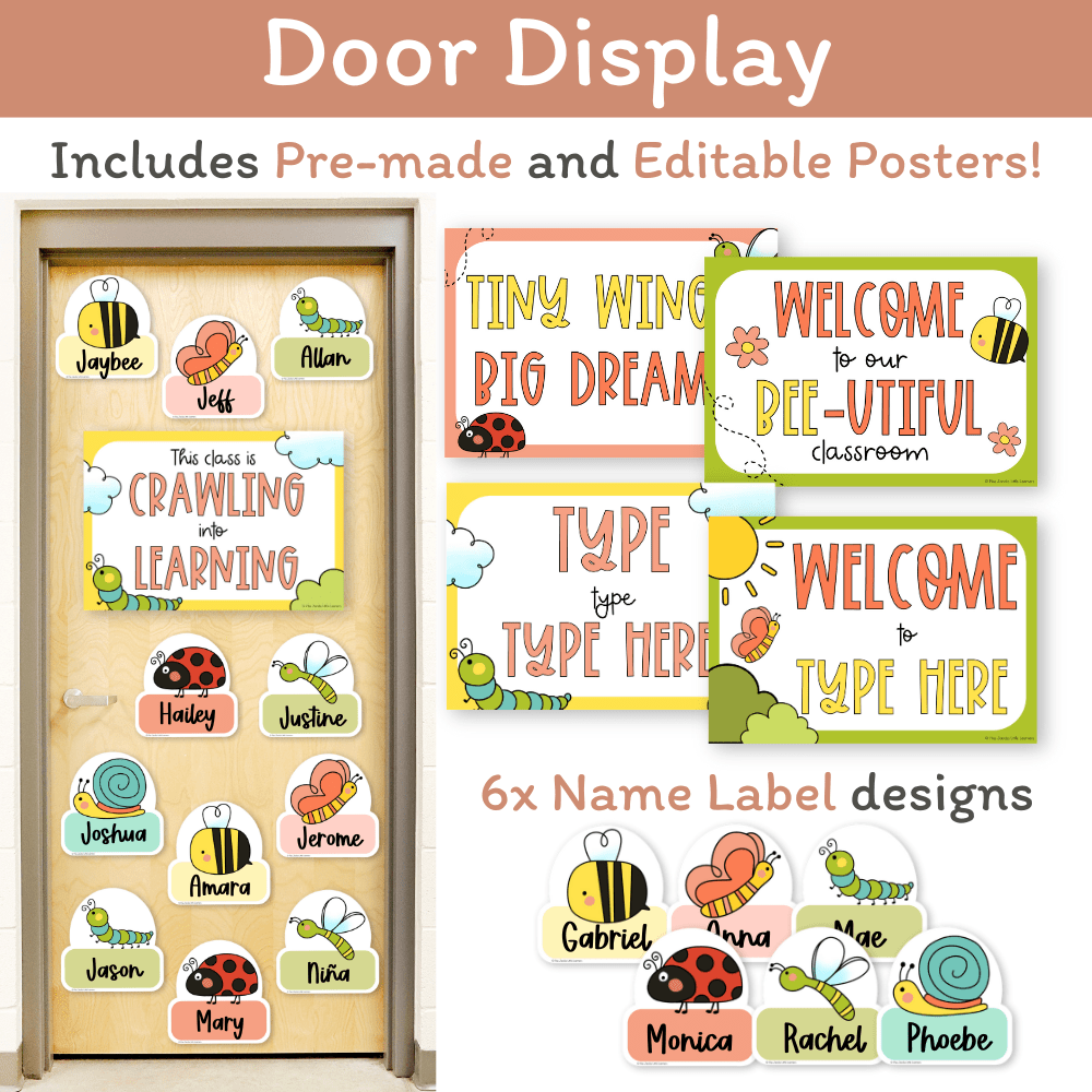 Insects Theme Classroom Essentials Decor Pack - Miss Jacobs