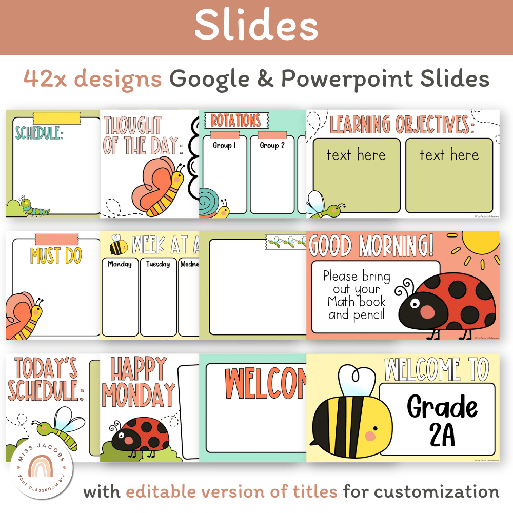 Insects Theme Classroom Essentials Decor Pack - Miss Jacobs
