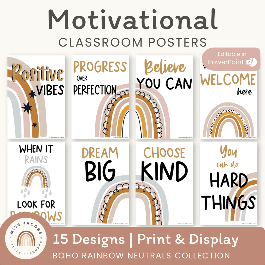 Boho Rainbow - Neutrals Classroom Decor Page 2 - Miss Jacobs Little ...