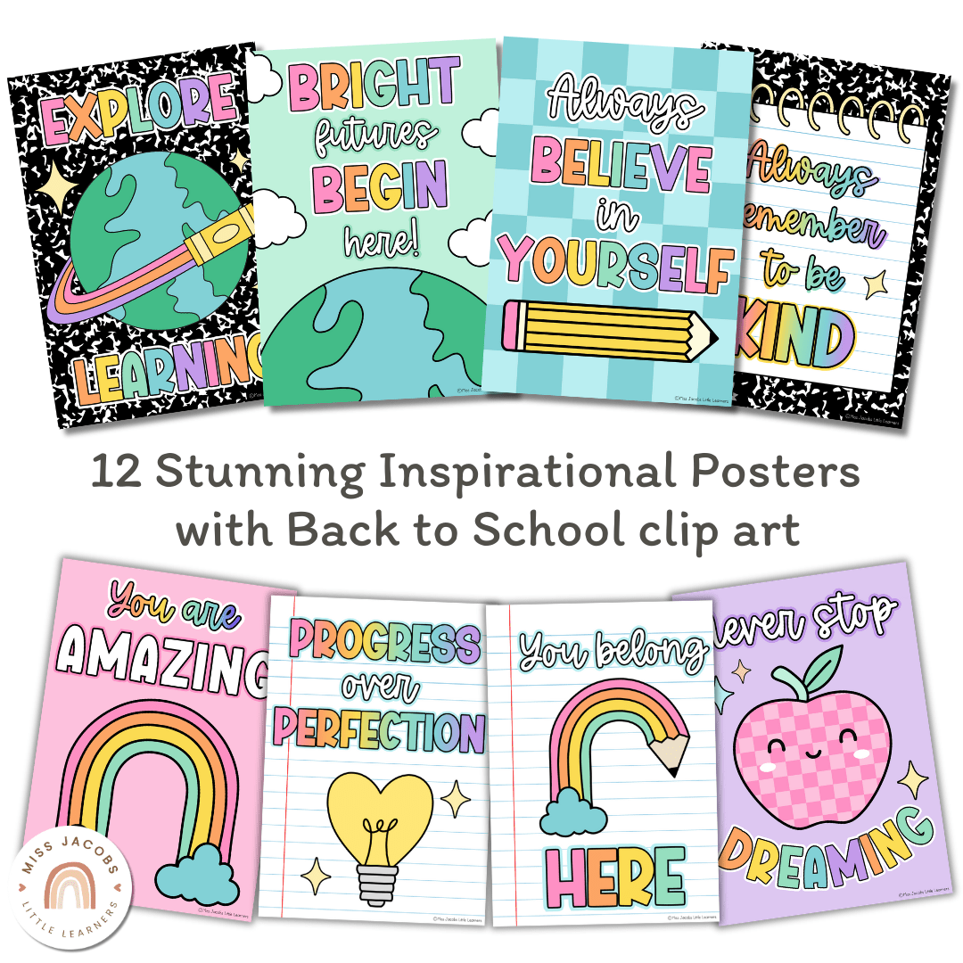 Inspirational Classroom Posters – Cutesy Classroom Theme - Miss Jacobs
