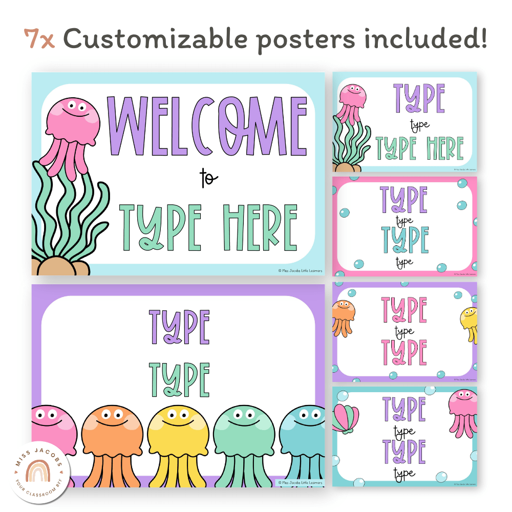 Jellyfish Door Display Classroom Decor - Miss Jacobs – Miss Jacobs ...