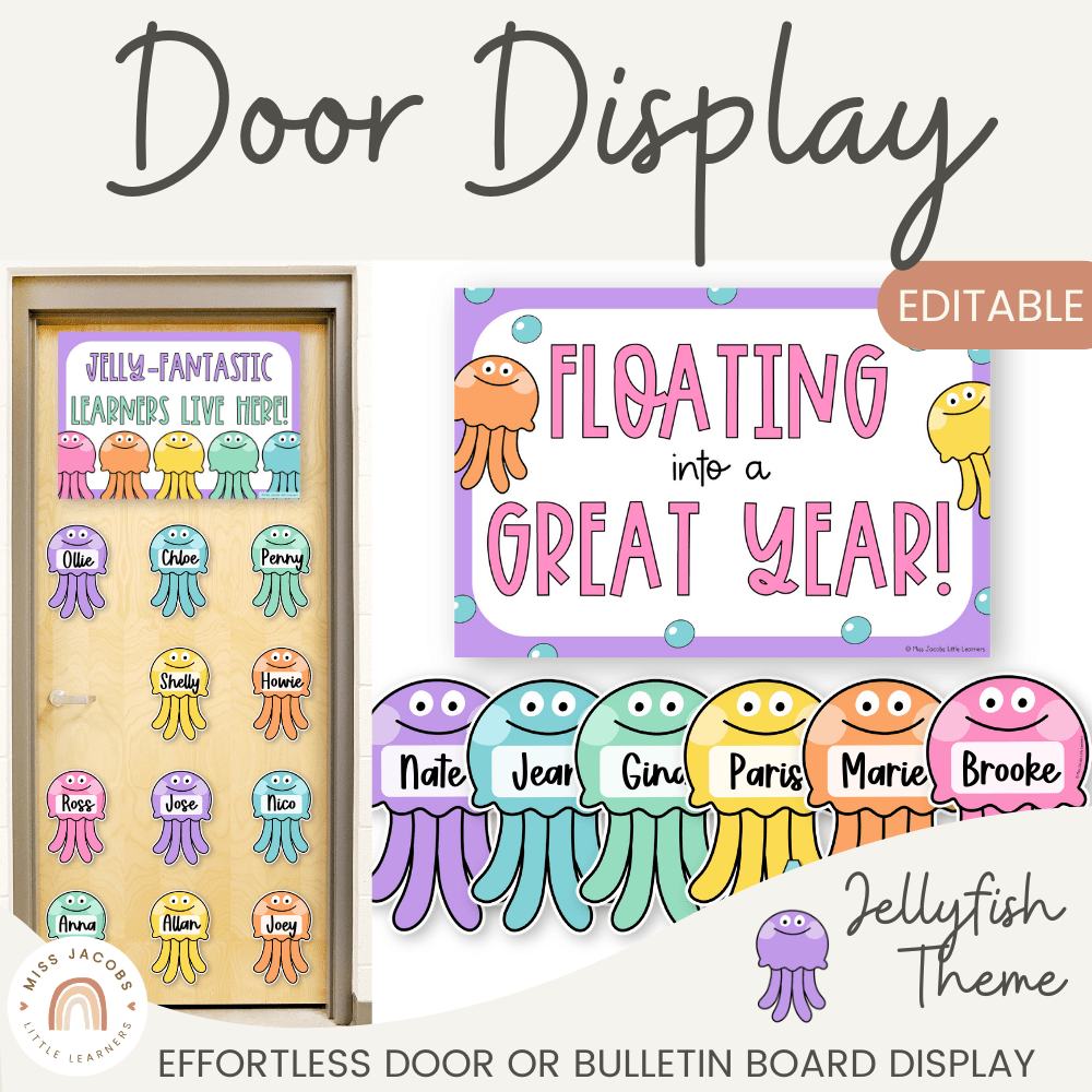 Jellyfish Door Display Classroom Decor - Miss Jacobs – Miss Jacobs ...