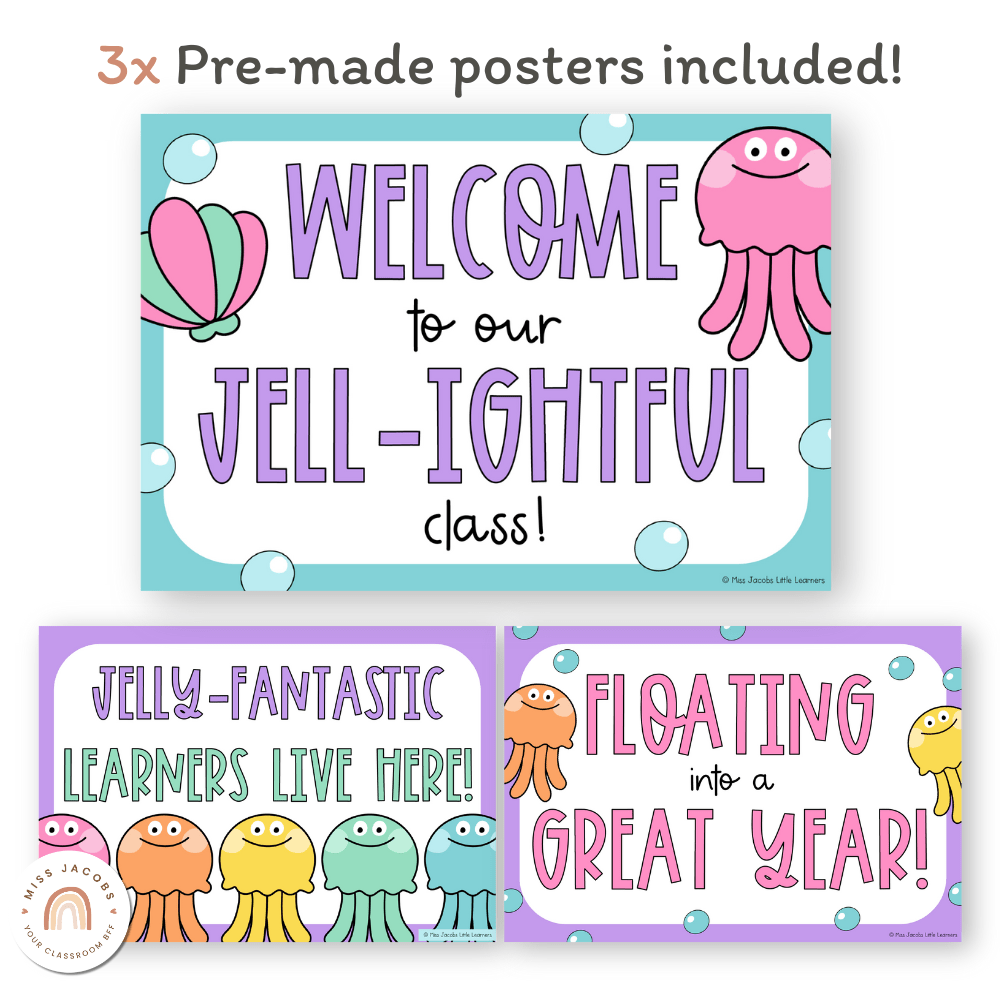 Jellyfish Door Display Classroom Decor - Miss Jacobs – Miss Jacobs ...