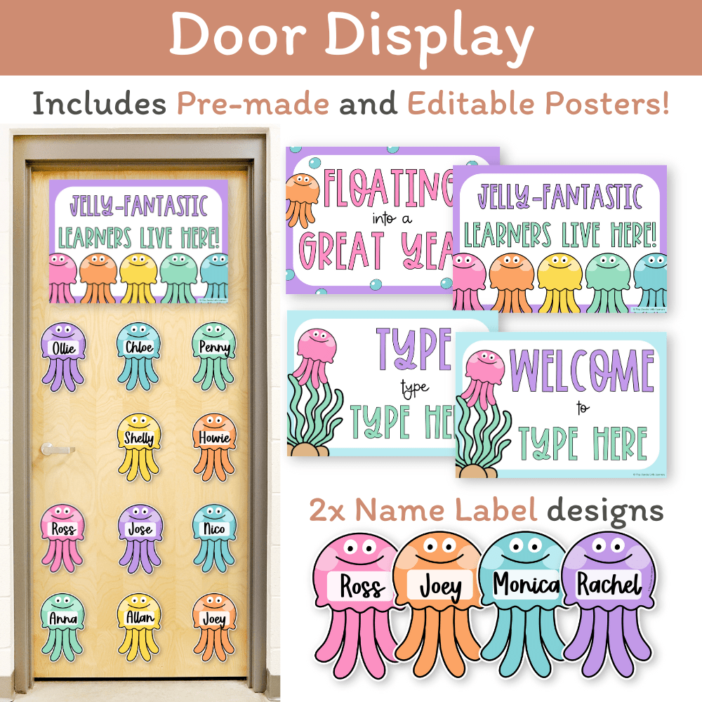 Jellyfish Theme Classroom Essentials Decor Pack - Miss Jacobs