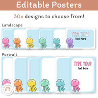 Jellyfish Theme Classroom Essentials Decor Pack - Miss Jacobs – Miss ...