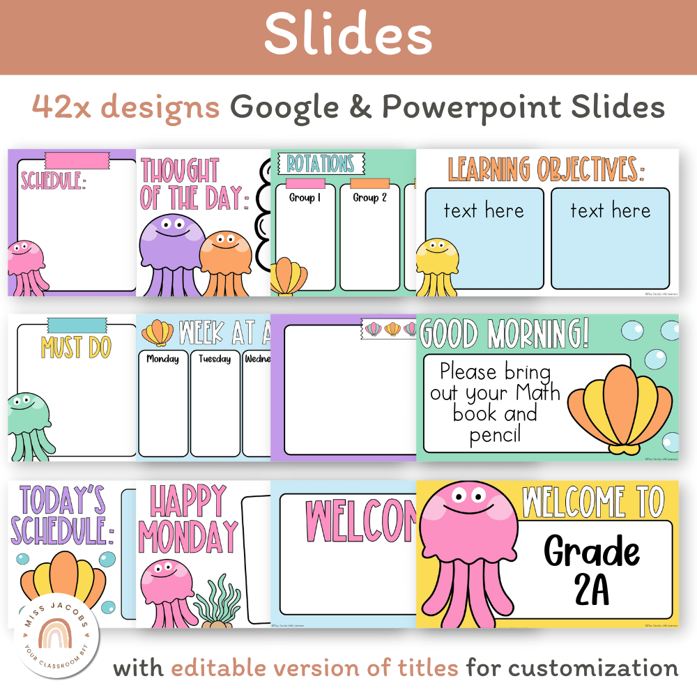 Jellyfish Theme Classroom Essentials Decor Pack - Miss Jacobs – Miss ...