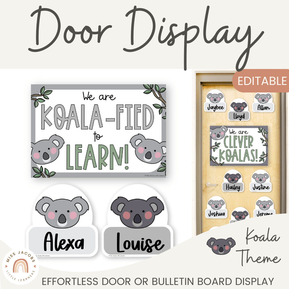 Koala Door Display Classroom Decor - Miss Jacobs