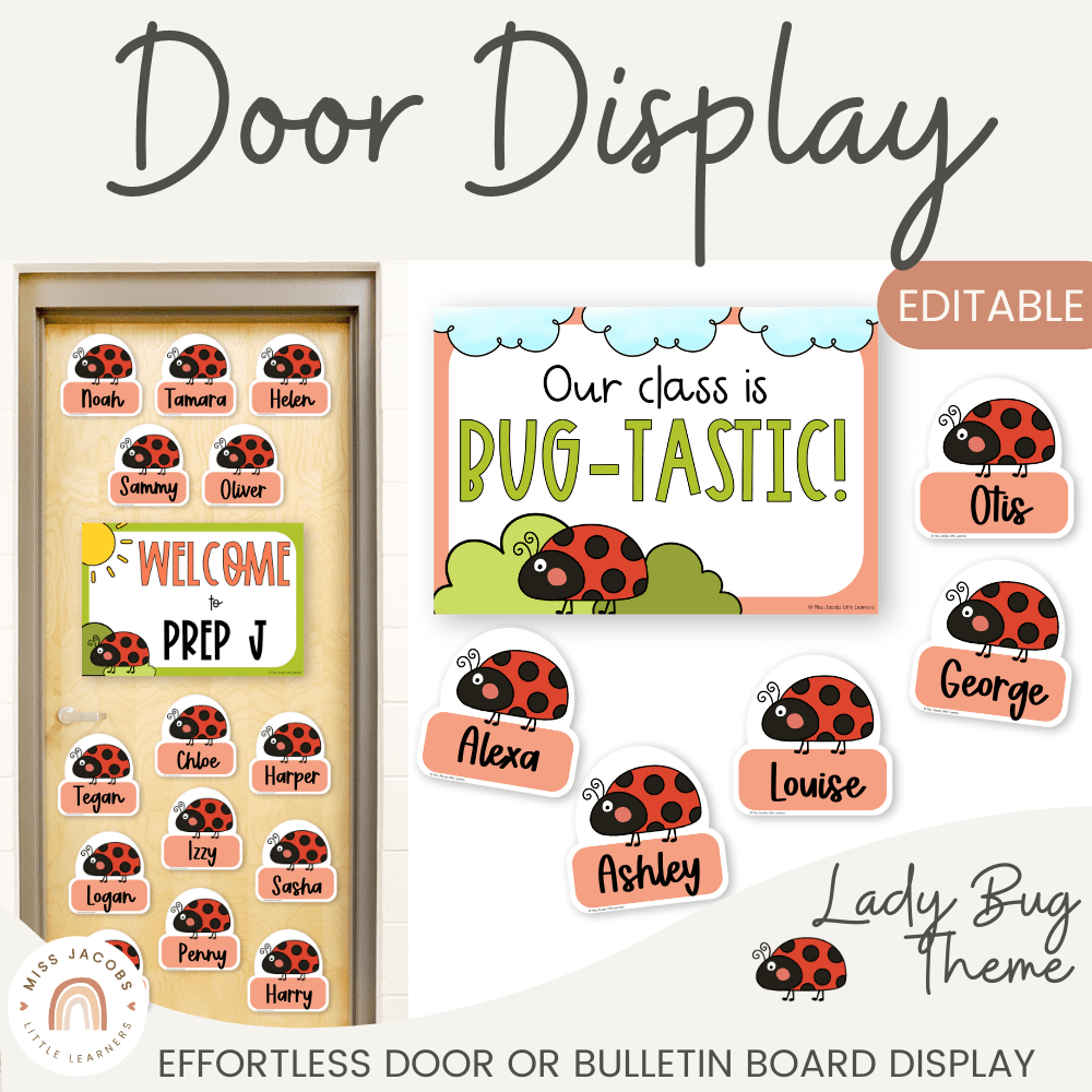 Ladybug Door Display Classroom Decor - Miss Jacobs