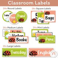 Ladybug Theme Classroom Essentials Decor Pack - Miss Jacobs