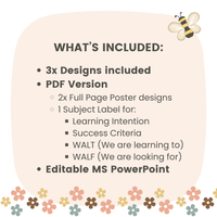 Learning Intentions & Success Criteria Posters | Daisy Gingham