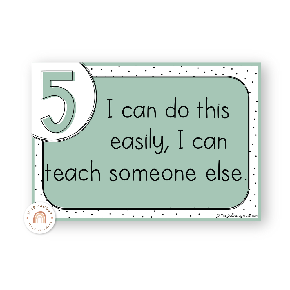 Levels of Understanding Posters - Spotty Pastel Theme - MJLL