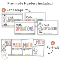 Math Operations Posters - Pastel Theme - Miss Jacobs - Default Title