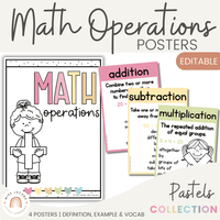Math Operations Posters - Pastel Theme - Miss Jacobs - Default Title