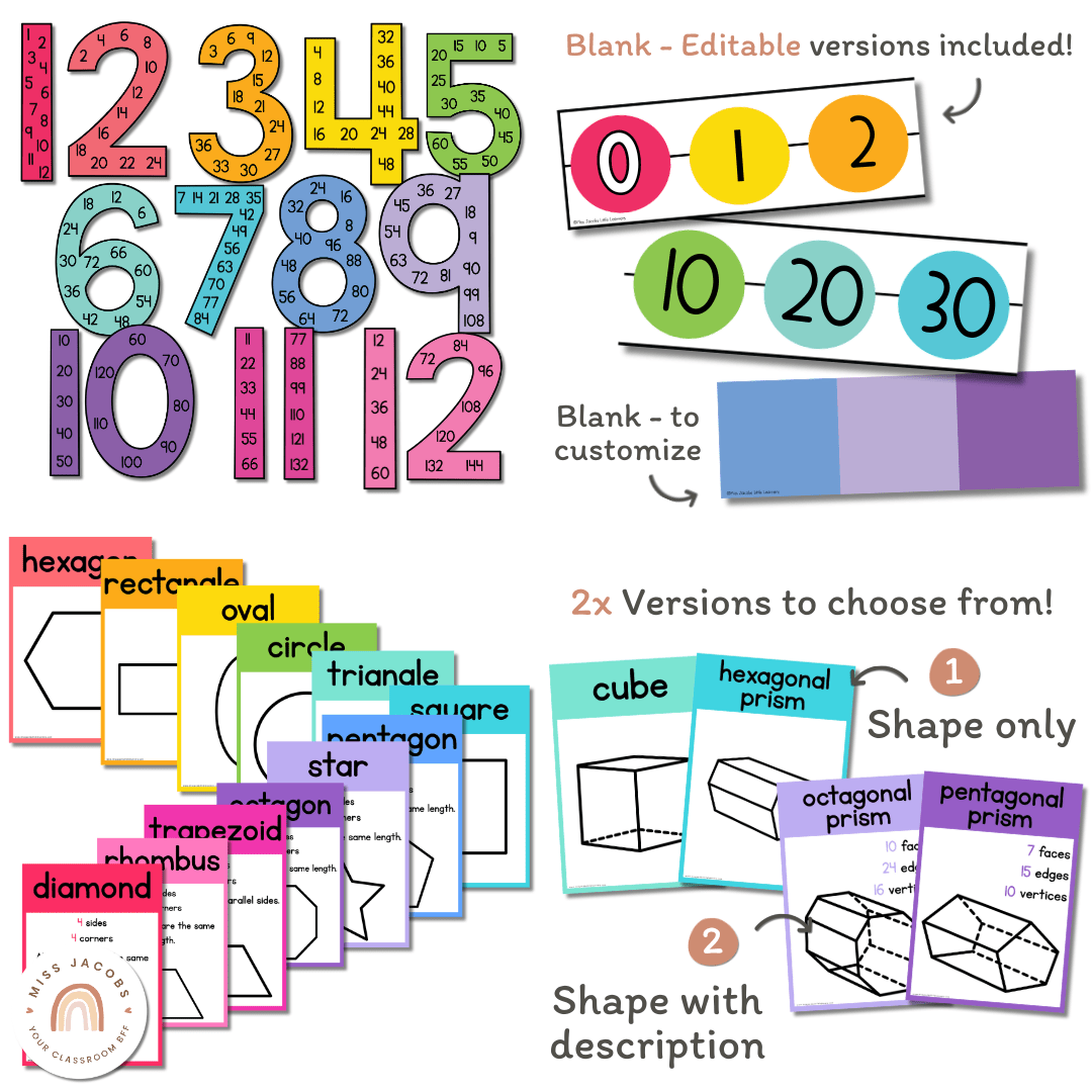 Simply Bright Classroom Collection - Miss Jacobs Little Learners - Miss ...