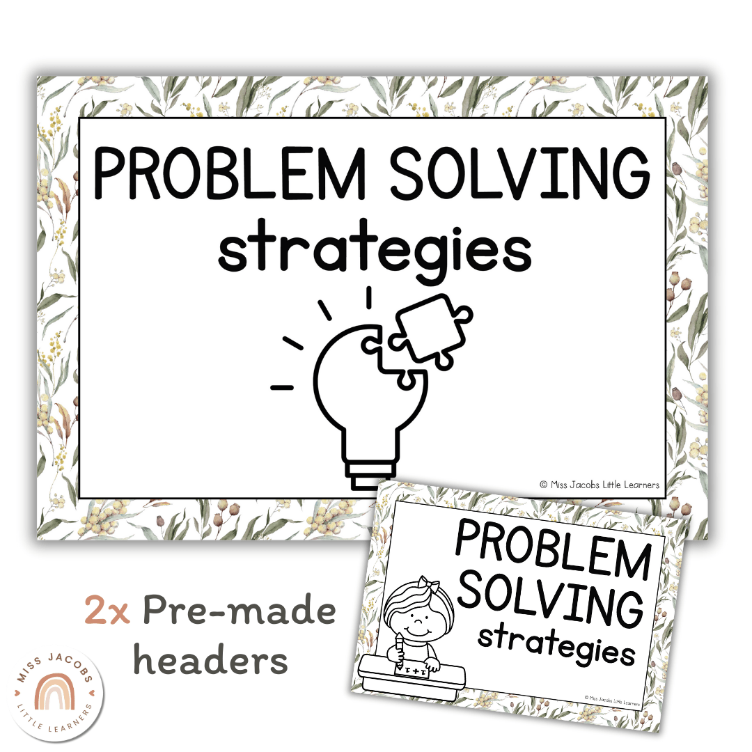 Math Problem Solving Strategies Posters | Australiana