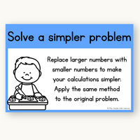 Math Problem Solving Strategies Posters - Bright Theme - Miss Jacobs ...