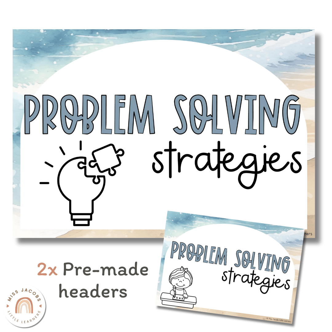 Math Problem Solving Strategies Posters | Modern Ocean